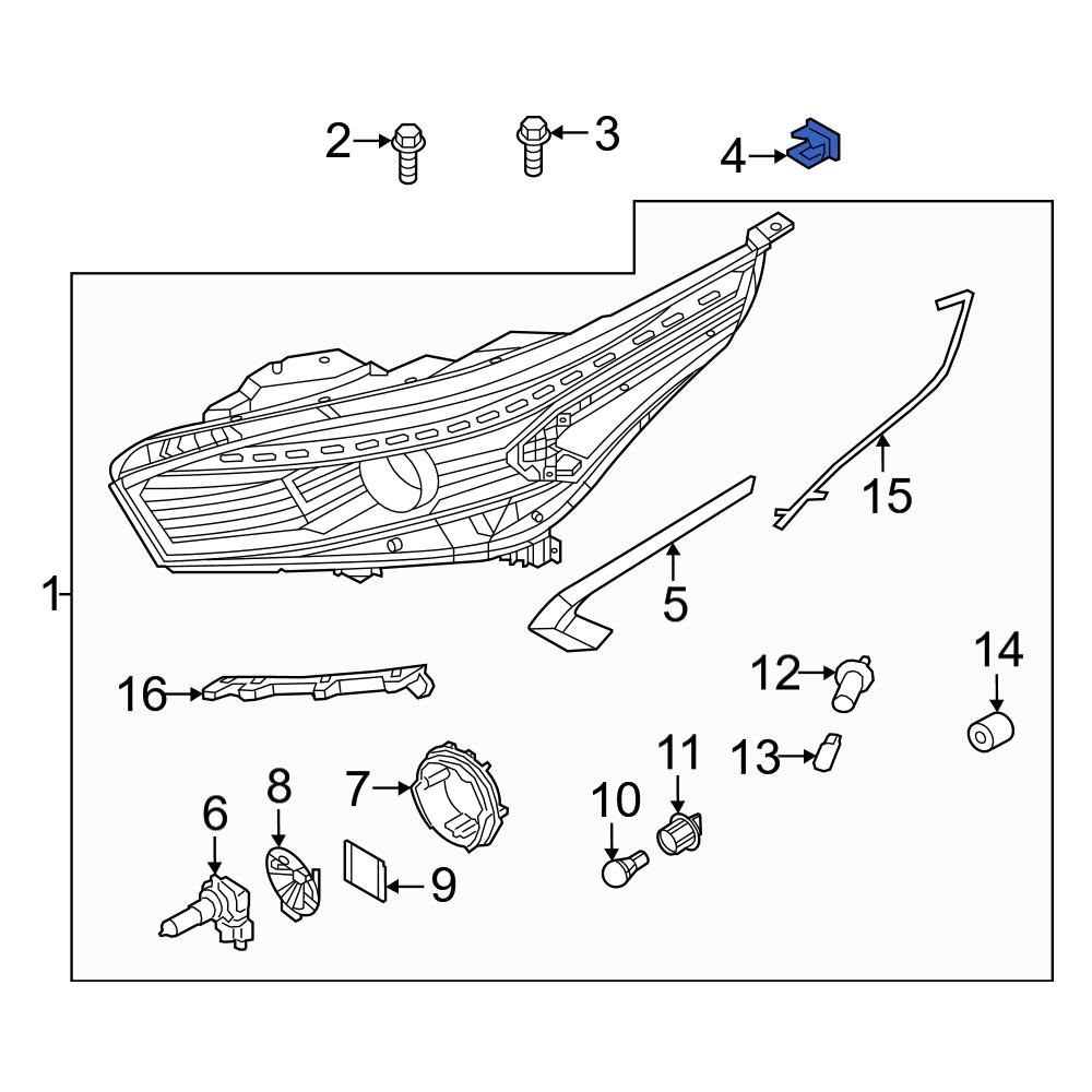 Kia OE 92173F2000 - Headlight Fastener Clip
