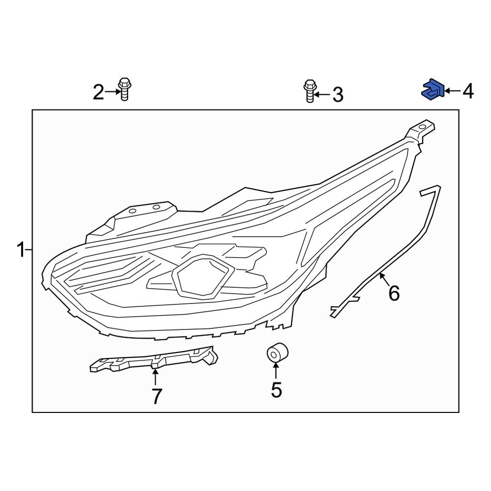 Kia OE 92173F2000 - Headlight Fastener Clip