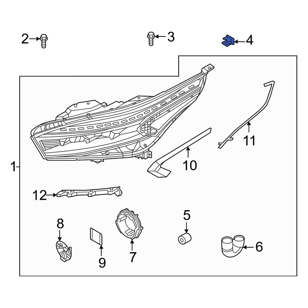 Kia OE 92173F2000 - Headlight Fastener Clip