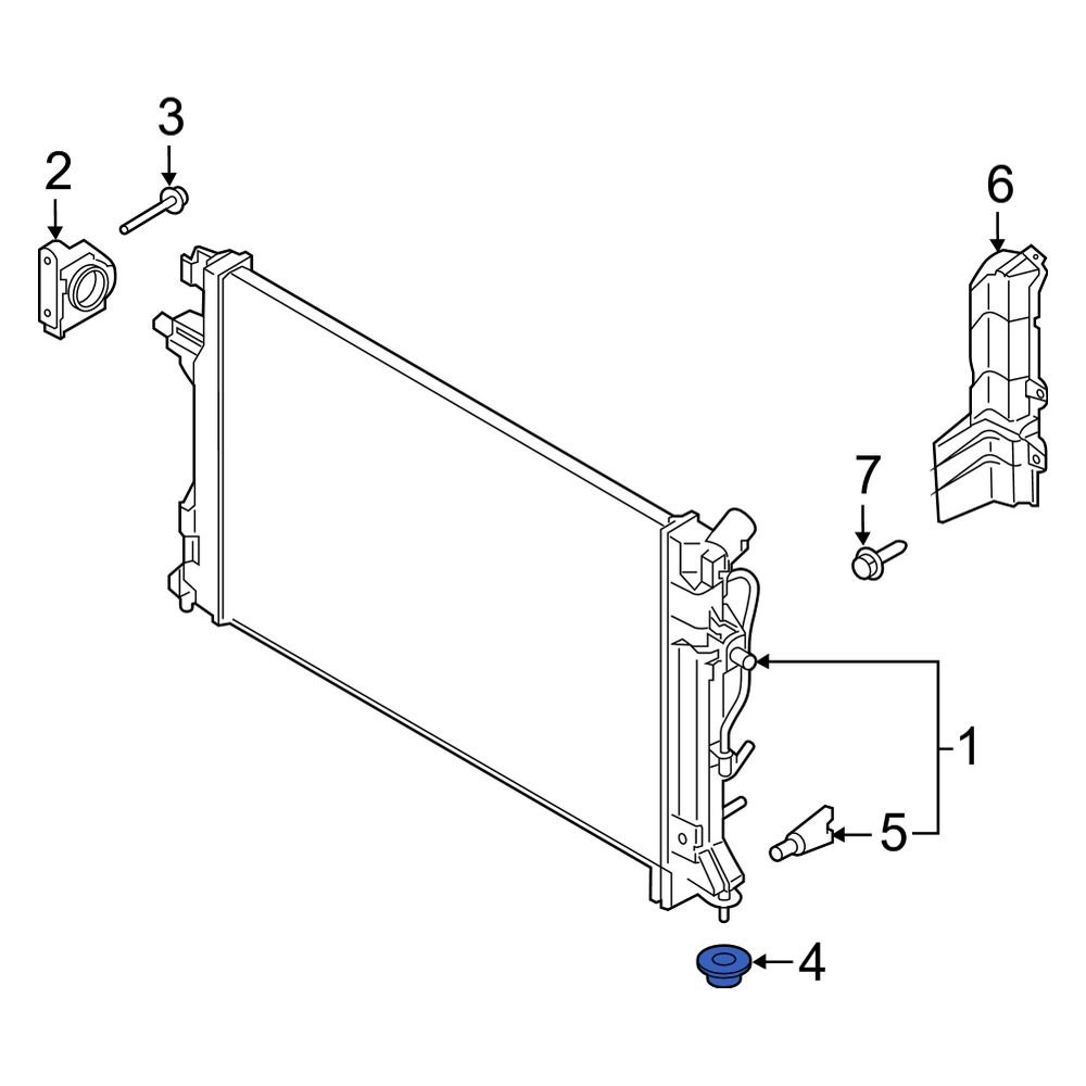 Kia OE 25336F2000 - Radiator Insulator