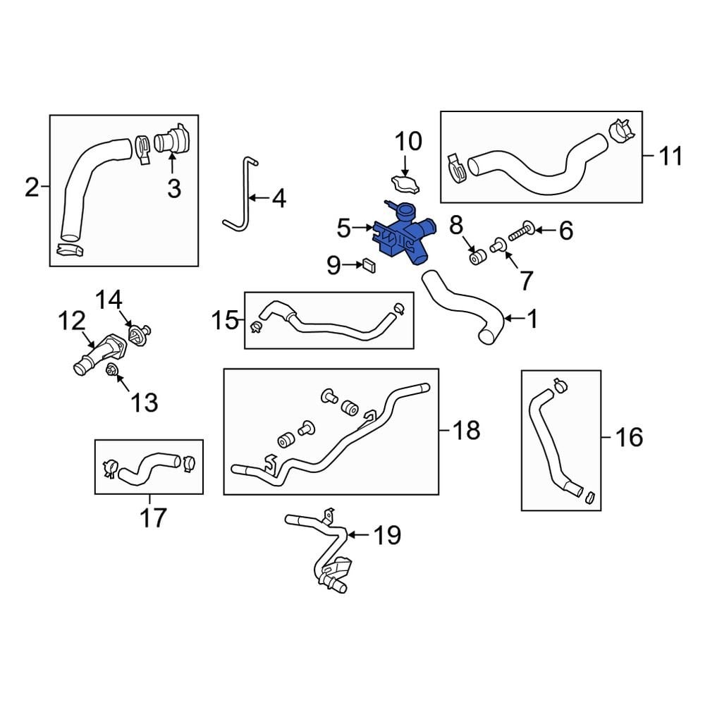 Kia OE 25329F2000 - Engine Coolant Filler Neck