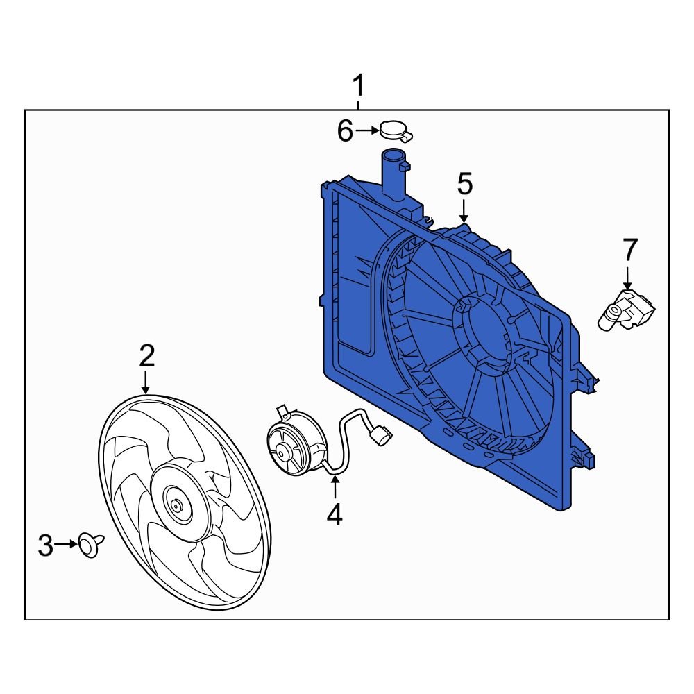 Kia OE 25350F2000 - Front Engine Cooling Fan Shroud