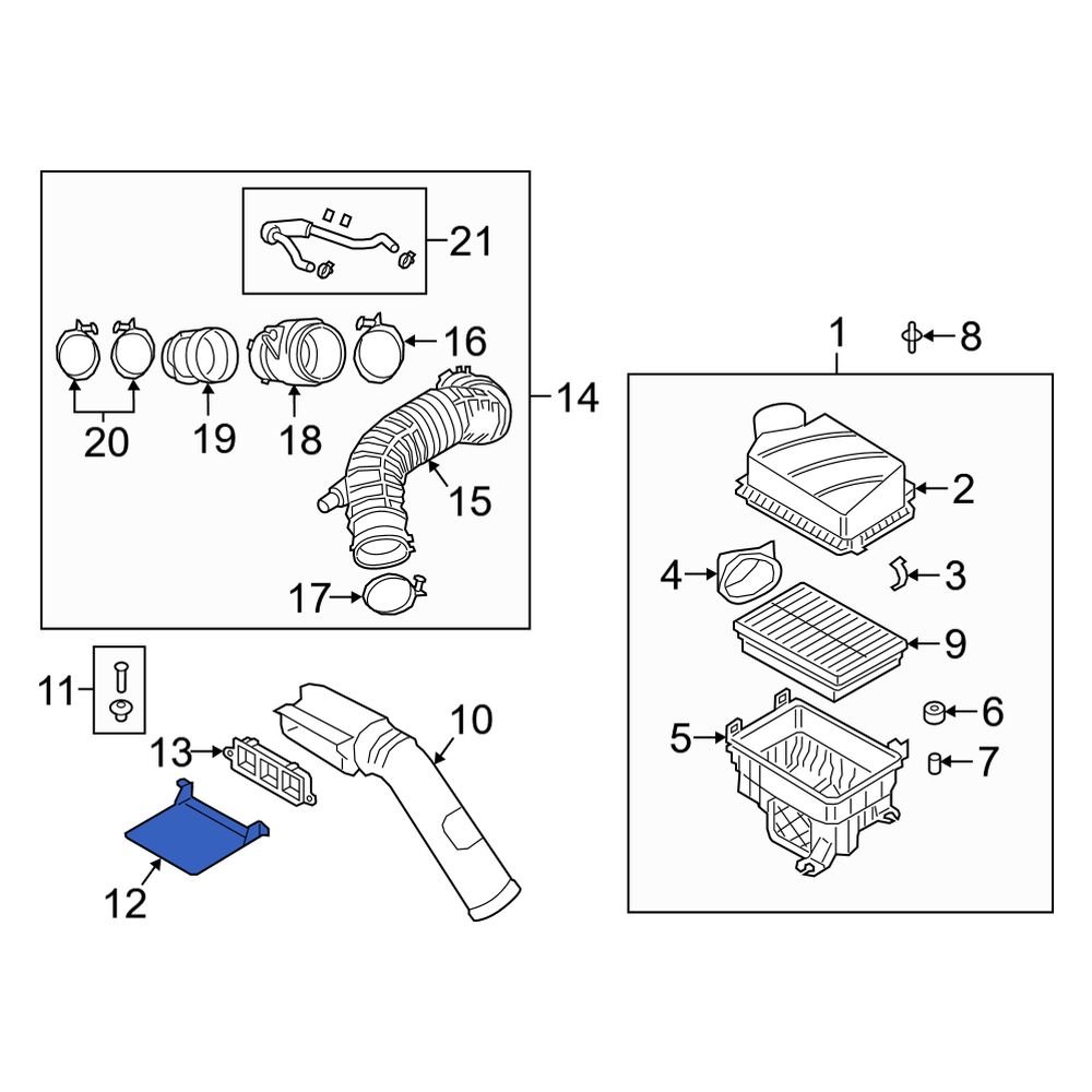 Kia OE 28212M6100 - Engine Air Intake Hose Adapter