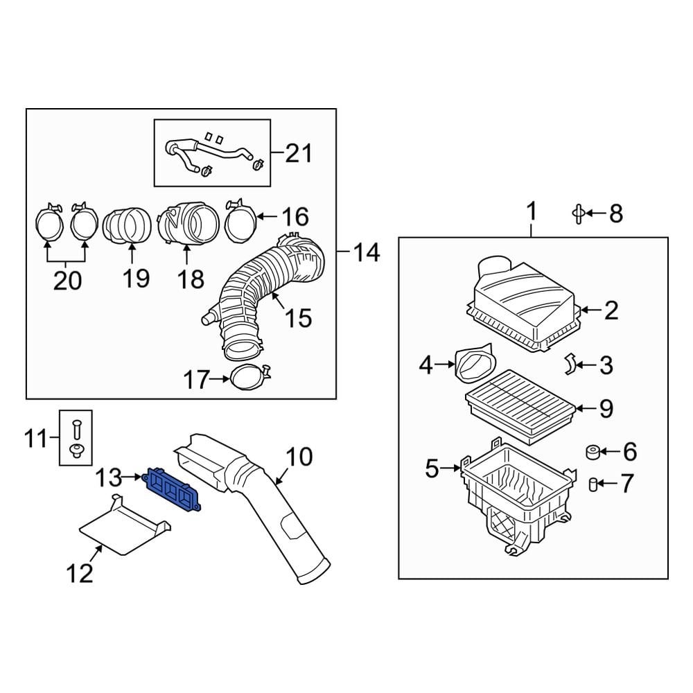 Kia OE 28213G3000 - Engine Air Intake Hose Debris Screen