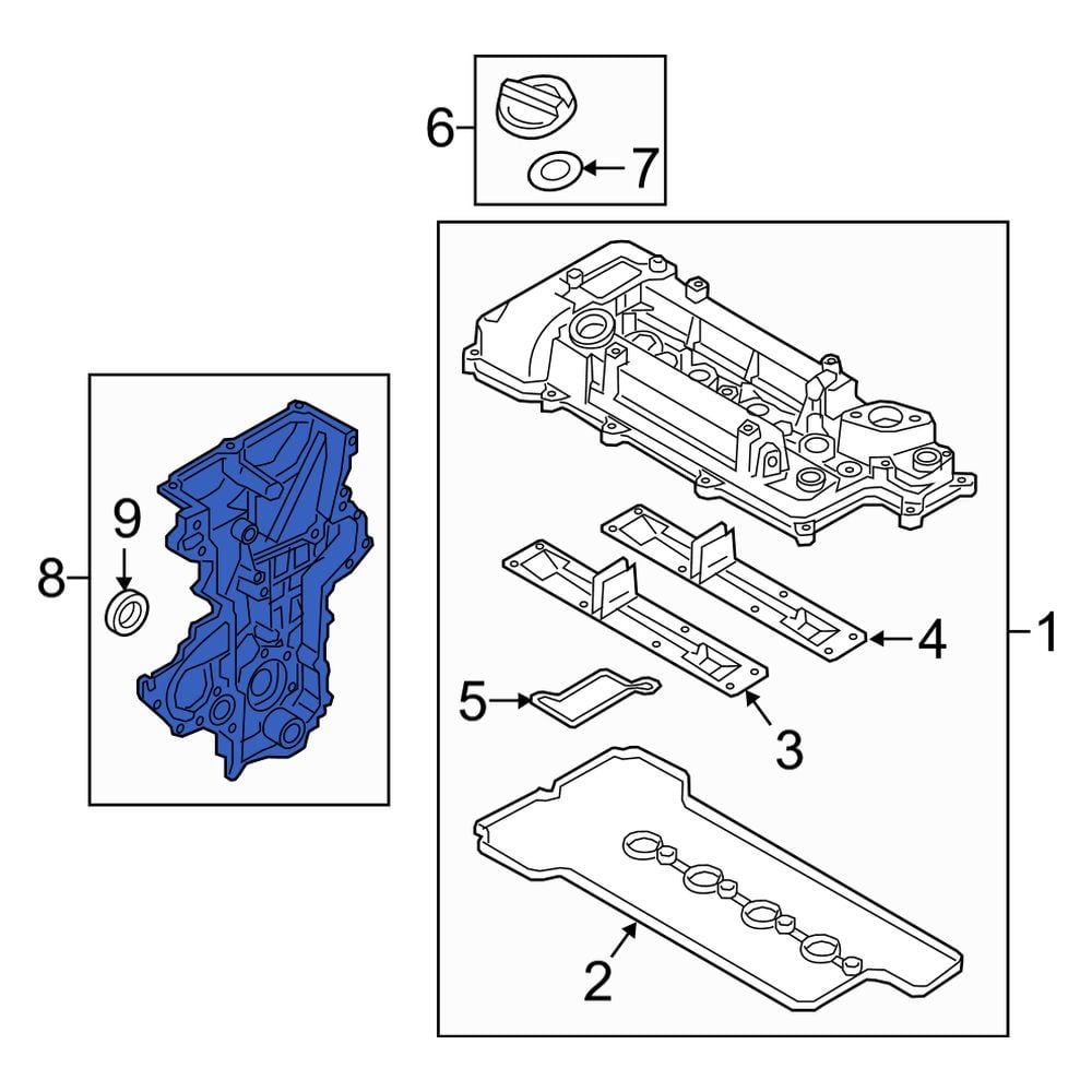 Kia OE 213502B703 - Engine Timing Cover