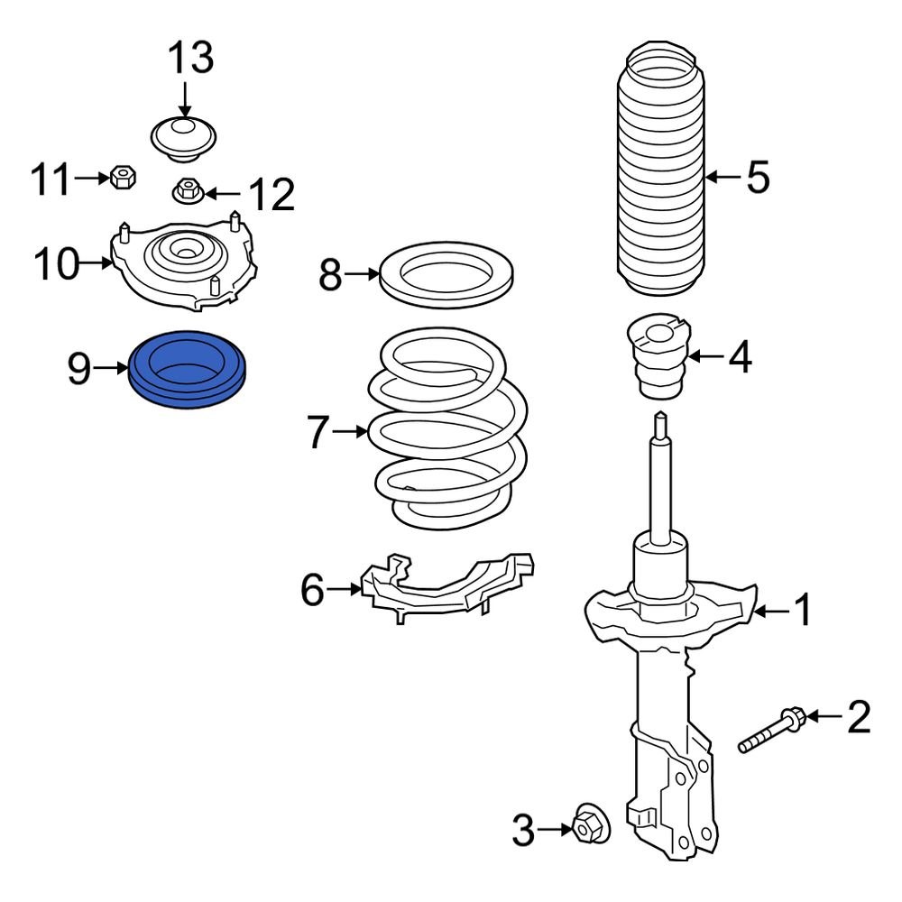 Kia OE 54612C1000 - Front Suspension Strut Bearing