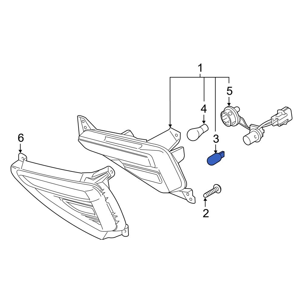 Kia OE 1864227007L - Rear Turn Signal Light Bulb