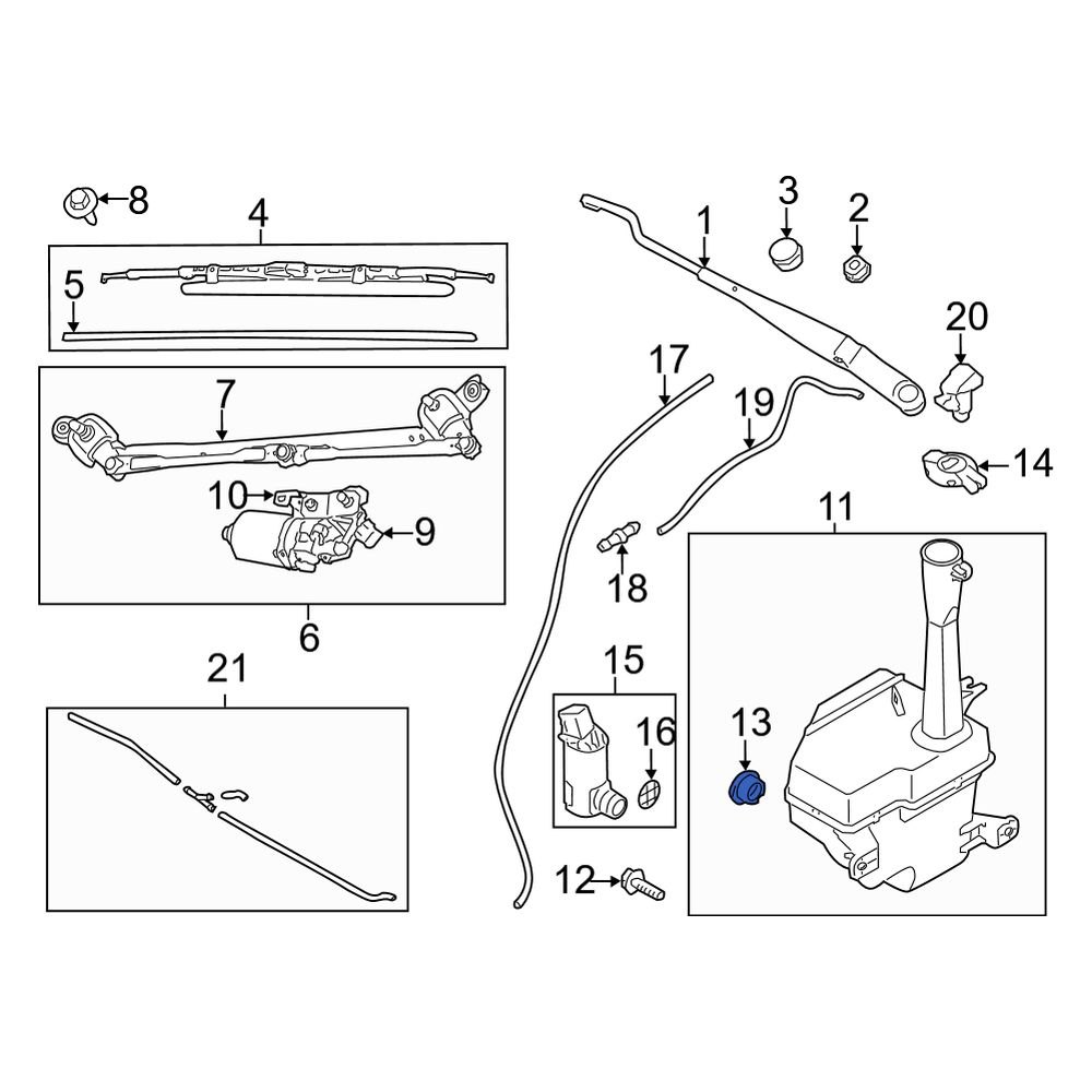 Kia OE 9862214200 - Windshield Washer Pump Grommet