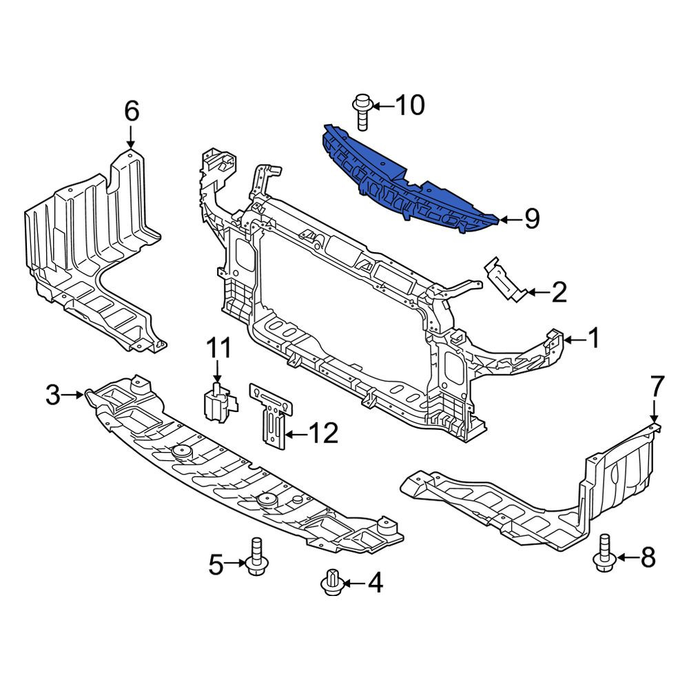 Kia OE 86356A7000 - Front Radiator Support Access Cover