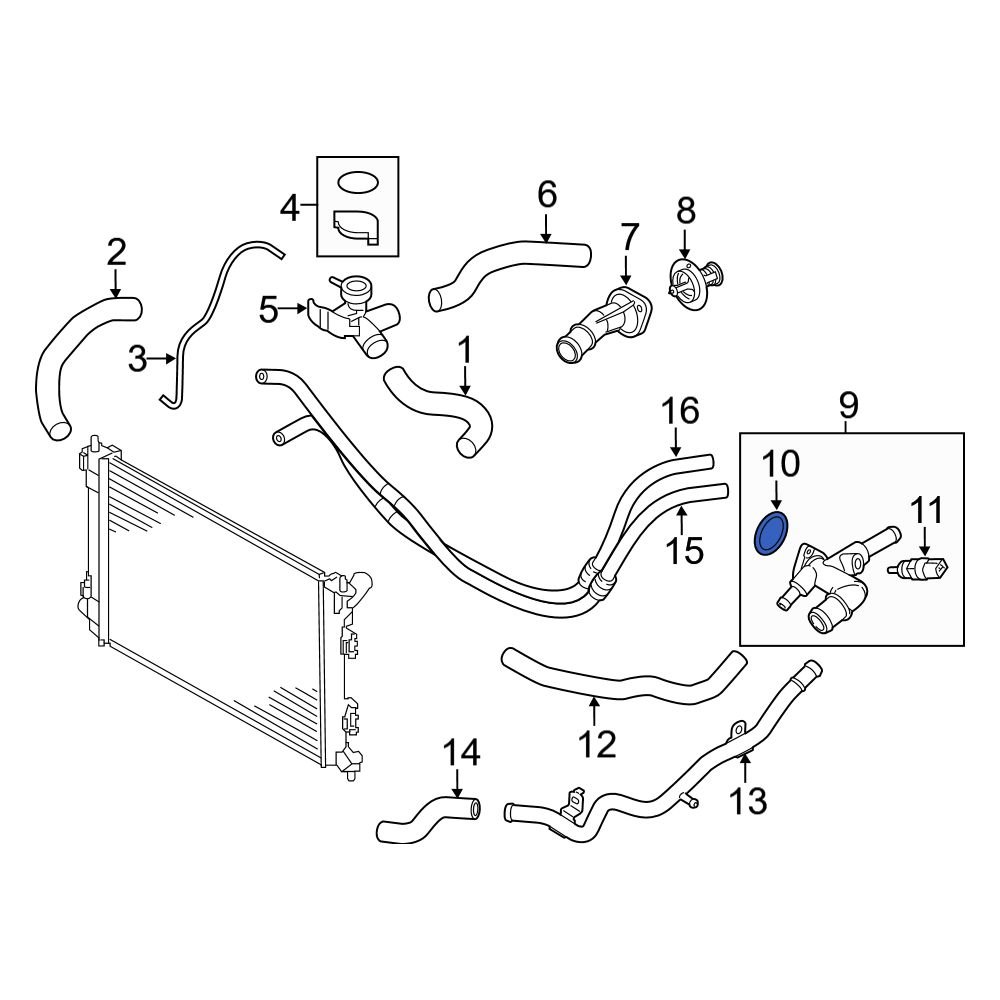 Kia OE 256232E000 - Engine Coolant Outlet Gasket