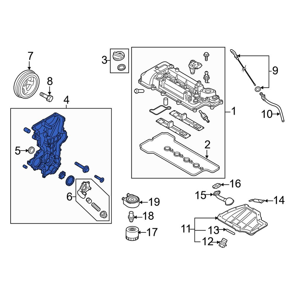 Kia OE 213502B703 - Engine Timing Cover