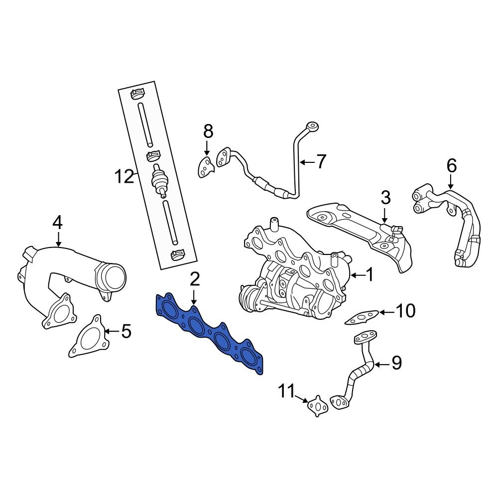 Kia OE 282822B700 - Turbocharger Gasket