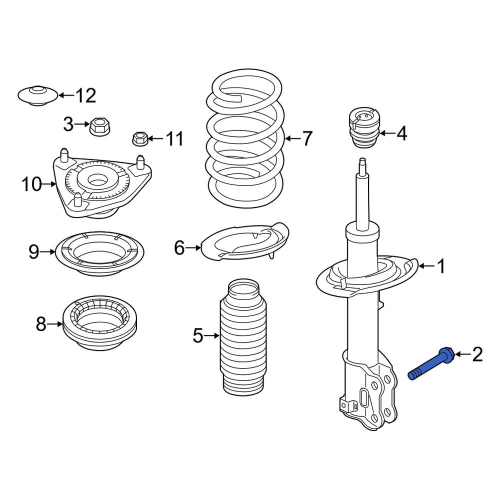 Kia OE 546452H000 - Suspension Strut Bolt