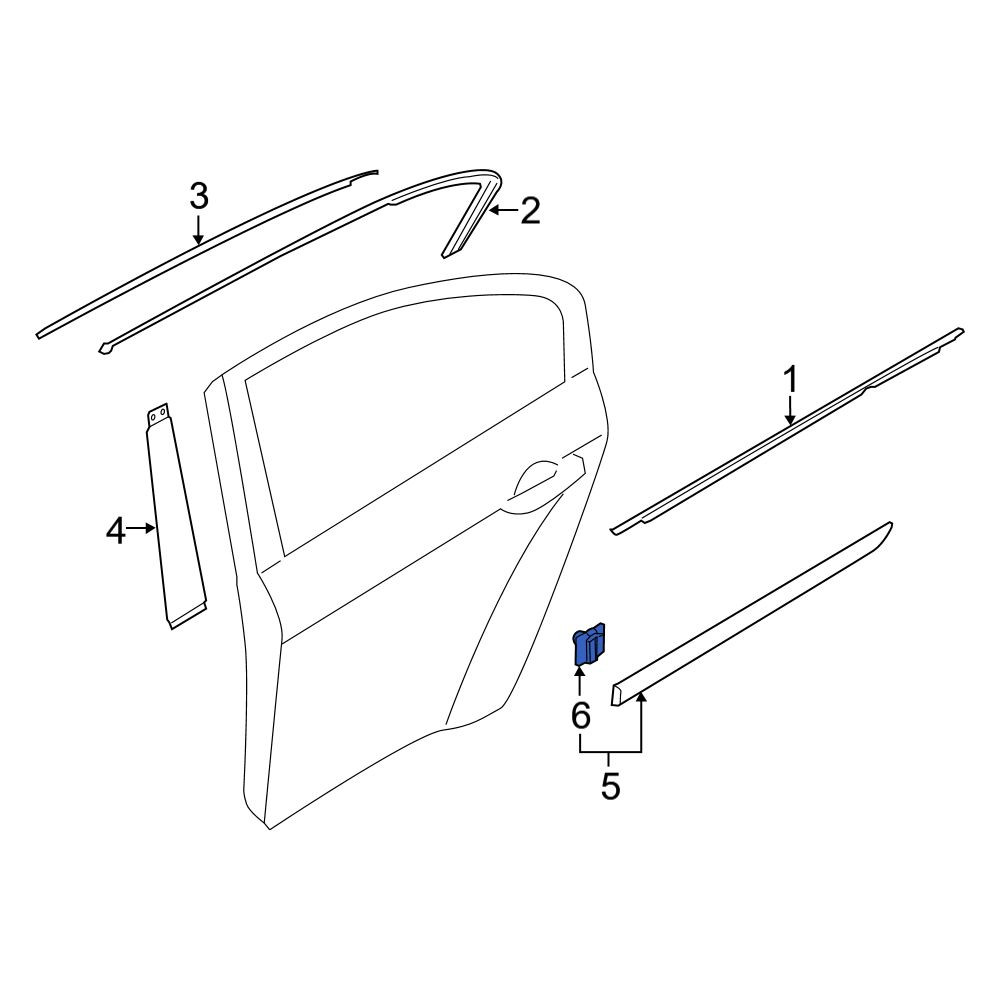 Kia OE 8775638000 - Door Molding Clip