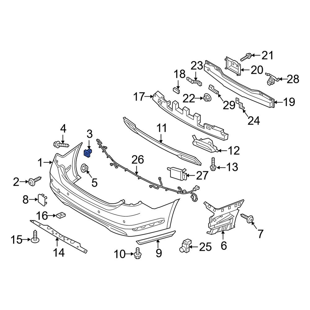 Kia OE 8691022000 - Tail Light Grommet