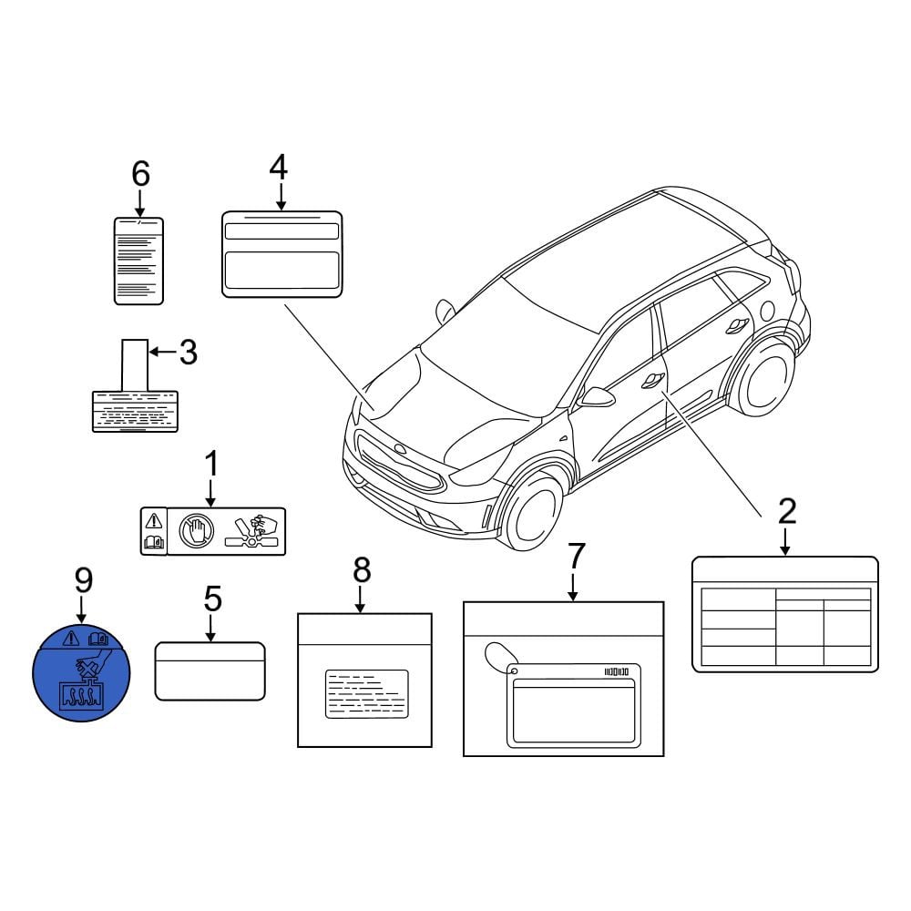 Kia OE 25328B1000 - Caution Label
