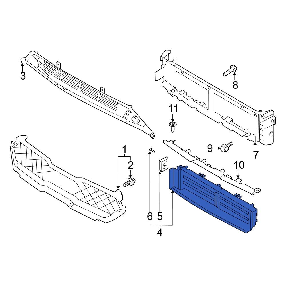 Kia OE 86951G5600 - Front Radiator Shutter Assembly