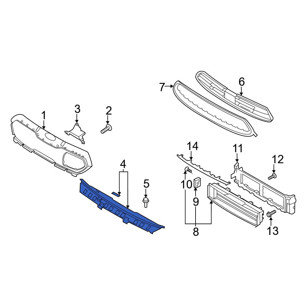 Kia OE 86360G5000 - Front Radiator Support Access Cover