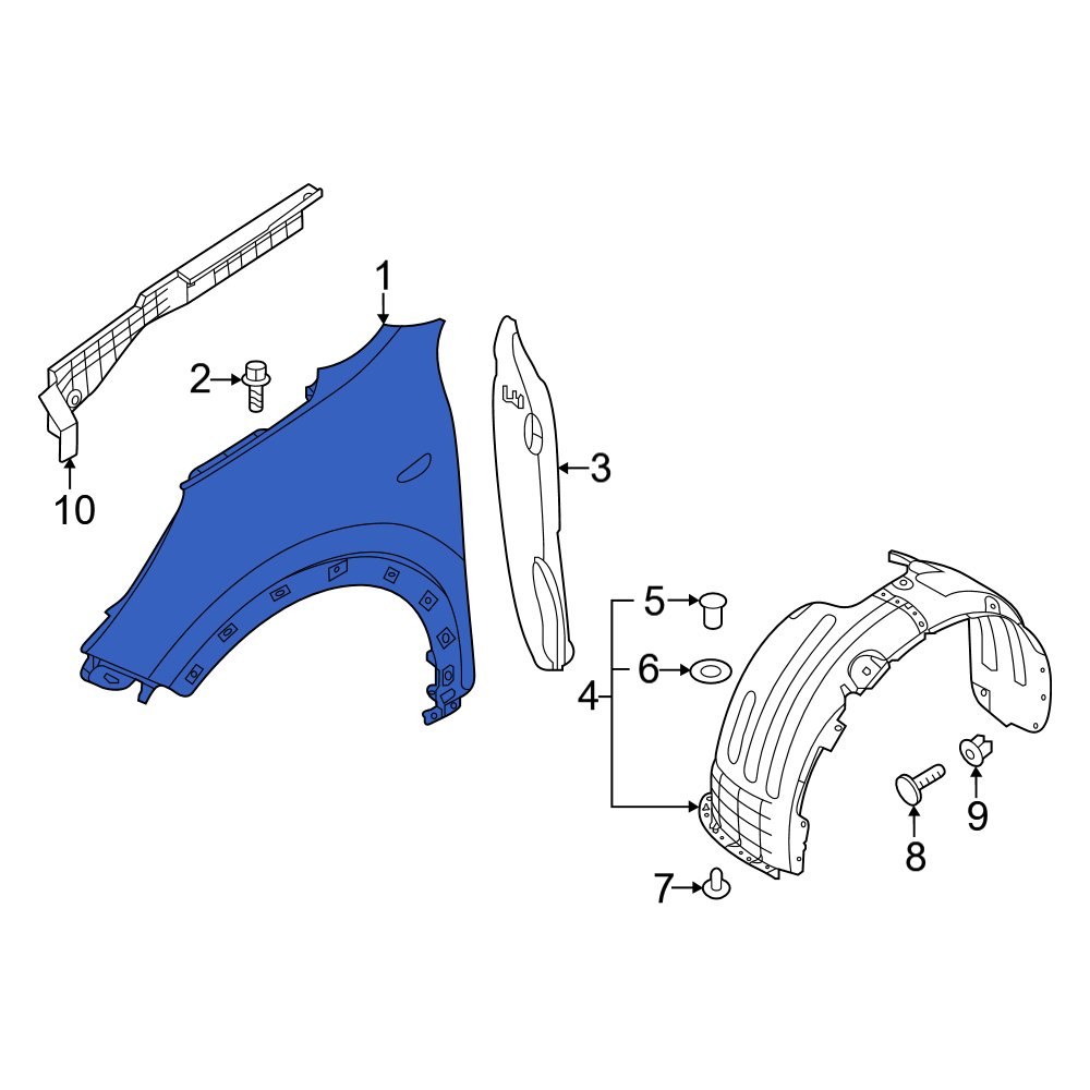 Kia OE 66311G5000 - Front Left Fender