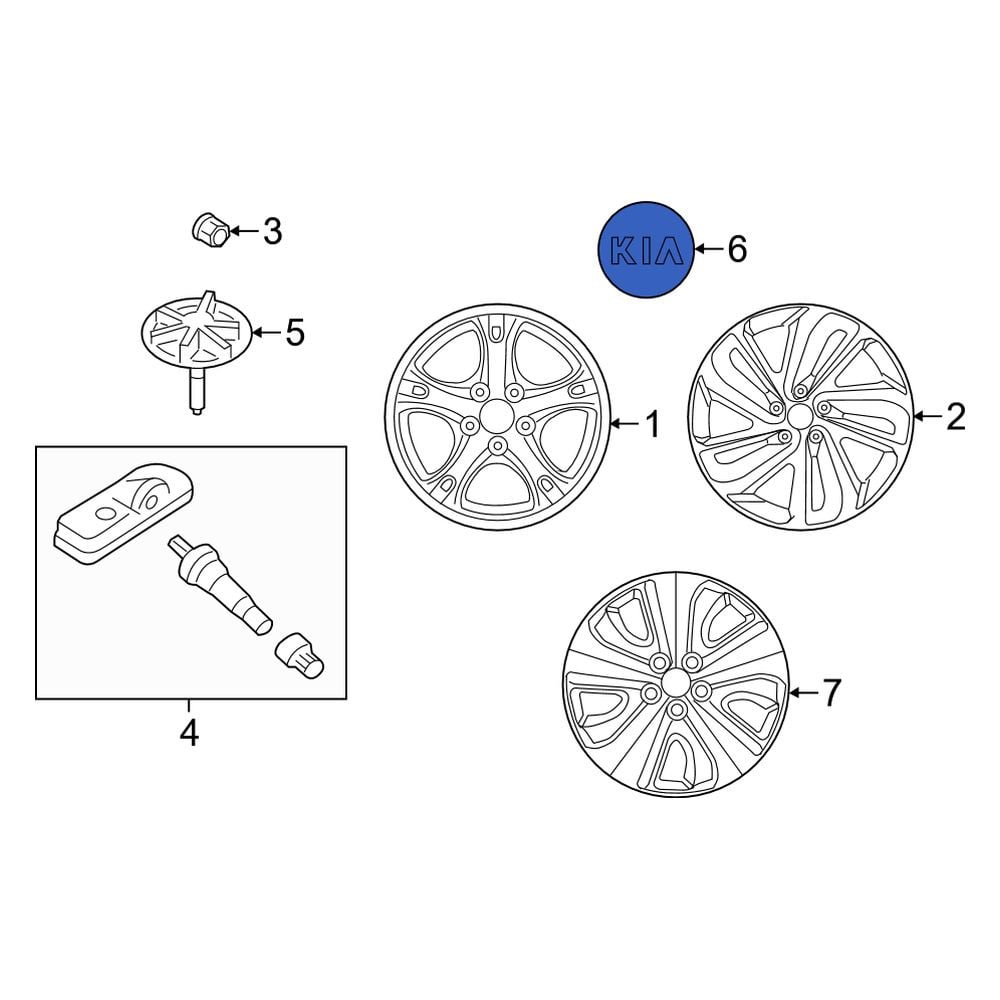 Kia OE 52960R0100 - Wheel Cap