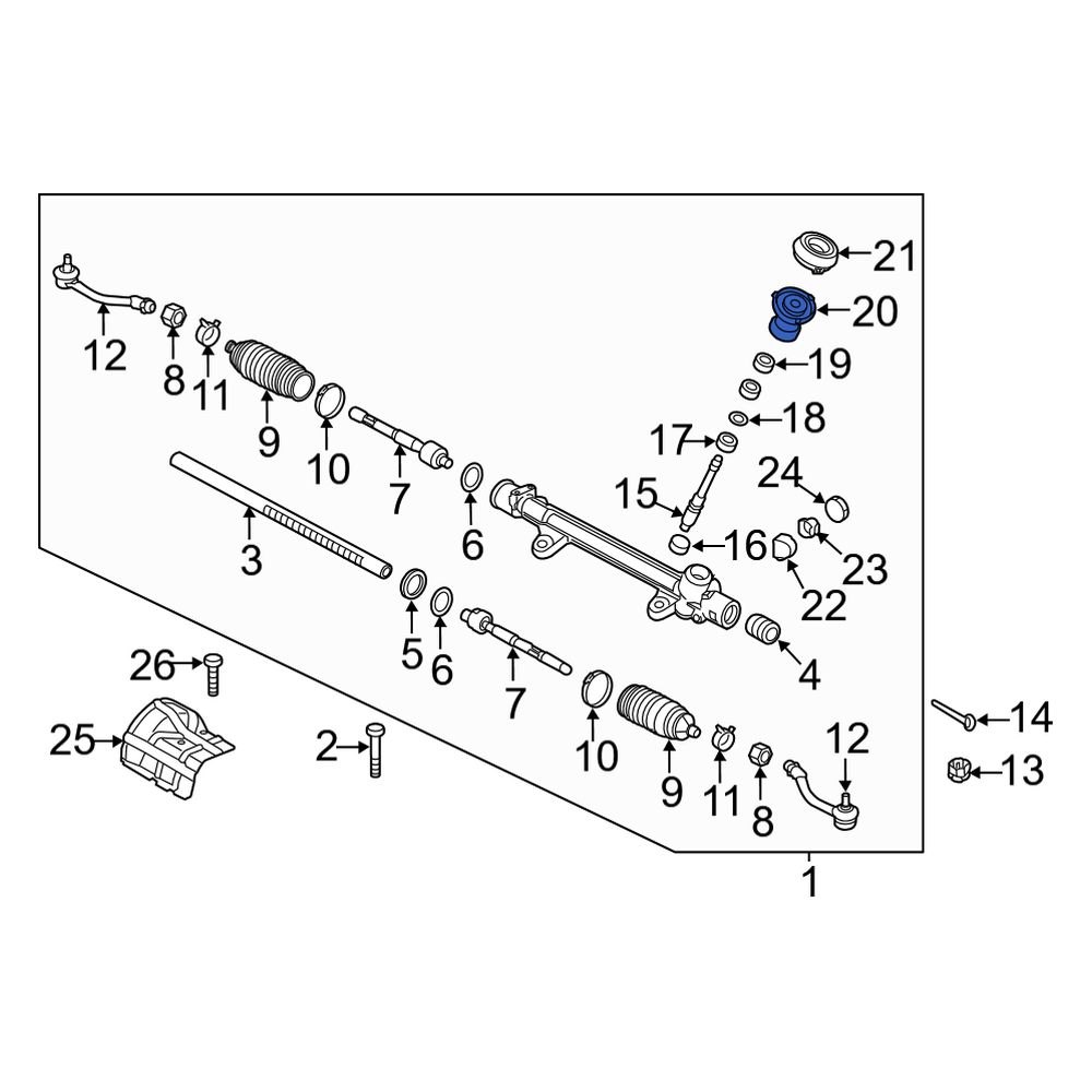 Kia OE 57740F2000 - Front Rack and Pinion Bellows