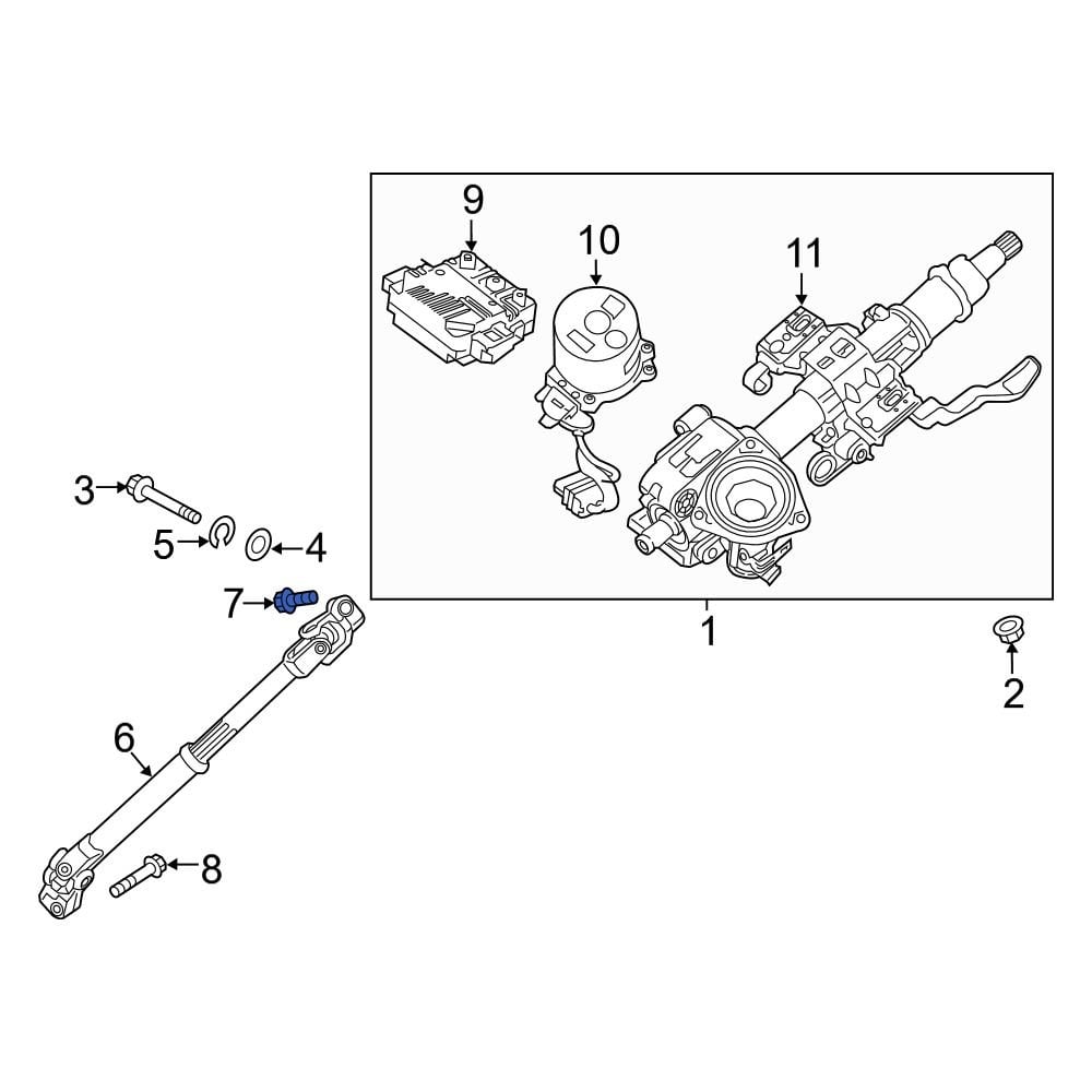 Kia OE 564153Q000 - Upper Steering Shaft Bolt