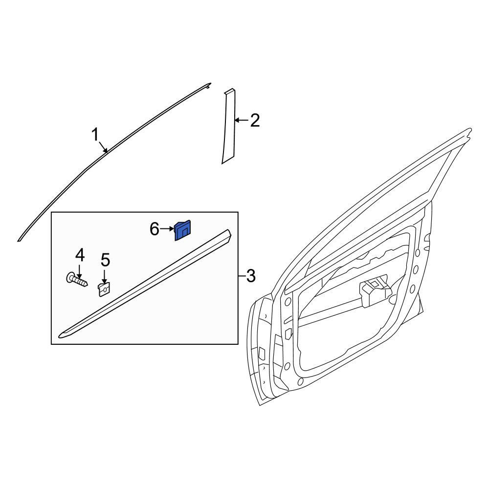 Kia OE 8775638000 - Door Molding Clip