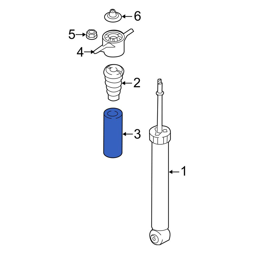 Kia OE 55370G2000 - Rear Suspension Shock Absorber Bellows