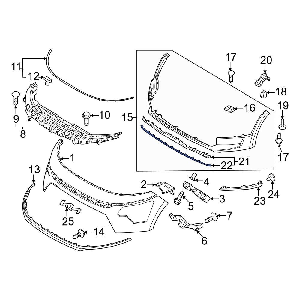 Kia OE 86591AT000 - Front Spoiler