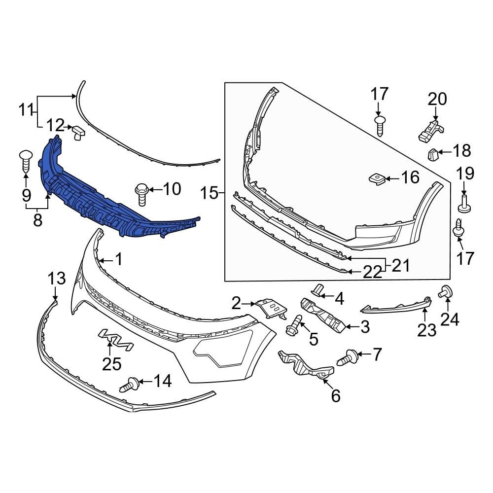 Kia OE 86531AT000 - Front Bumper Cover Reinforcement