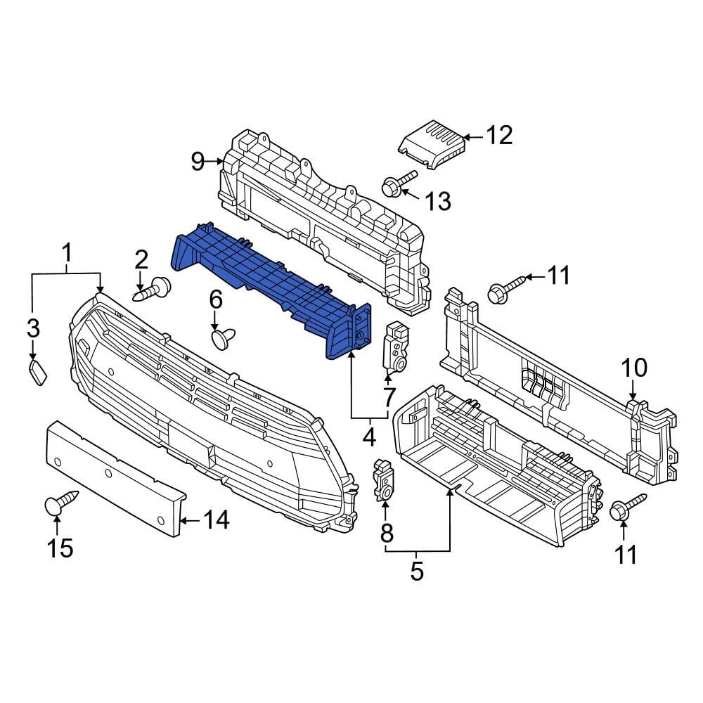 Kia OE 86951AT100 - Front Upper Radiator Shutter Assembly