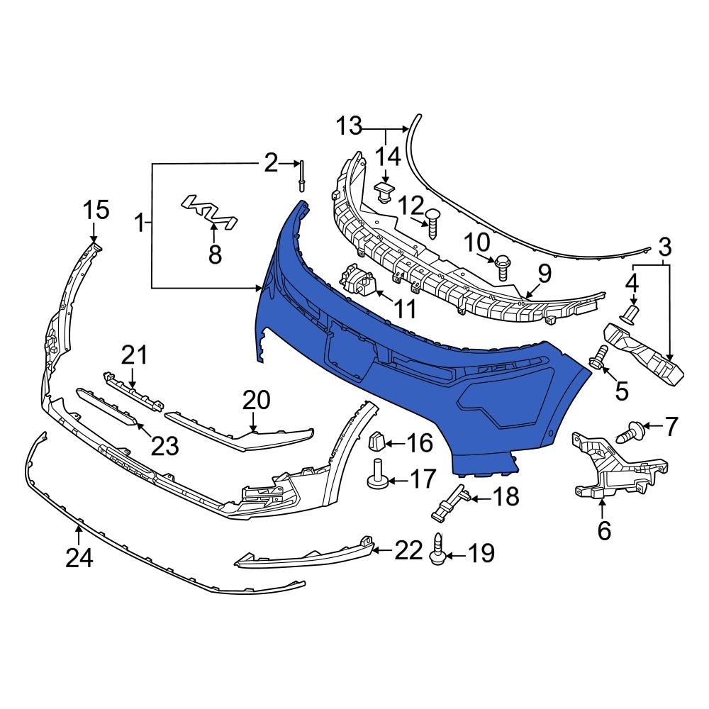 Kia OE 86515AO010 - Front Lower Bumper Cover