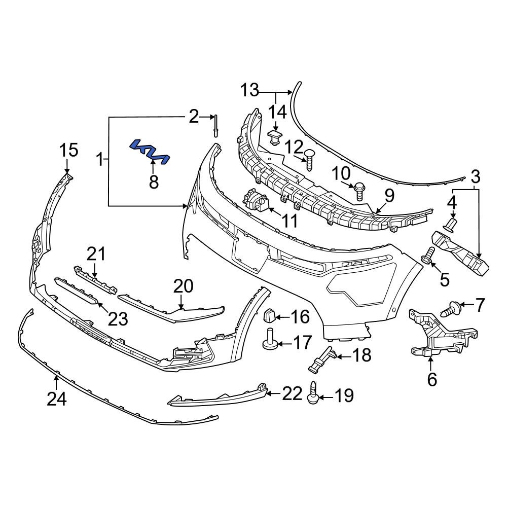 Kia OE 86300AT000 - Front Bumper Cover Emblem