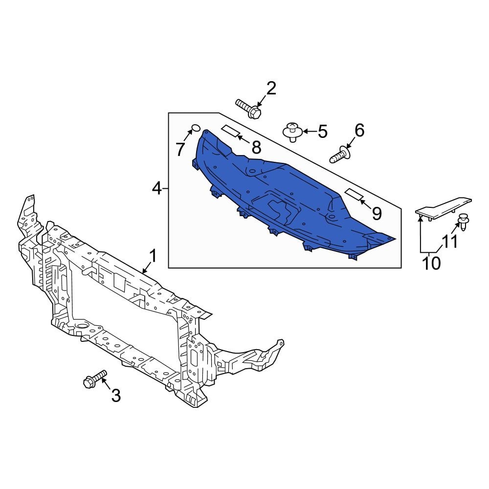 Kia OE 86360J5000 - Front Radiator Support Access Cover