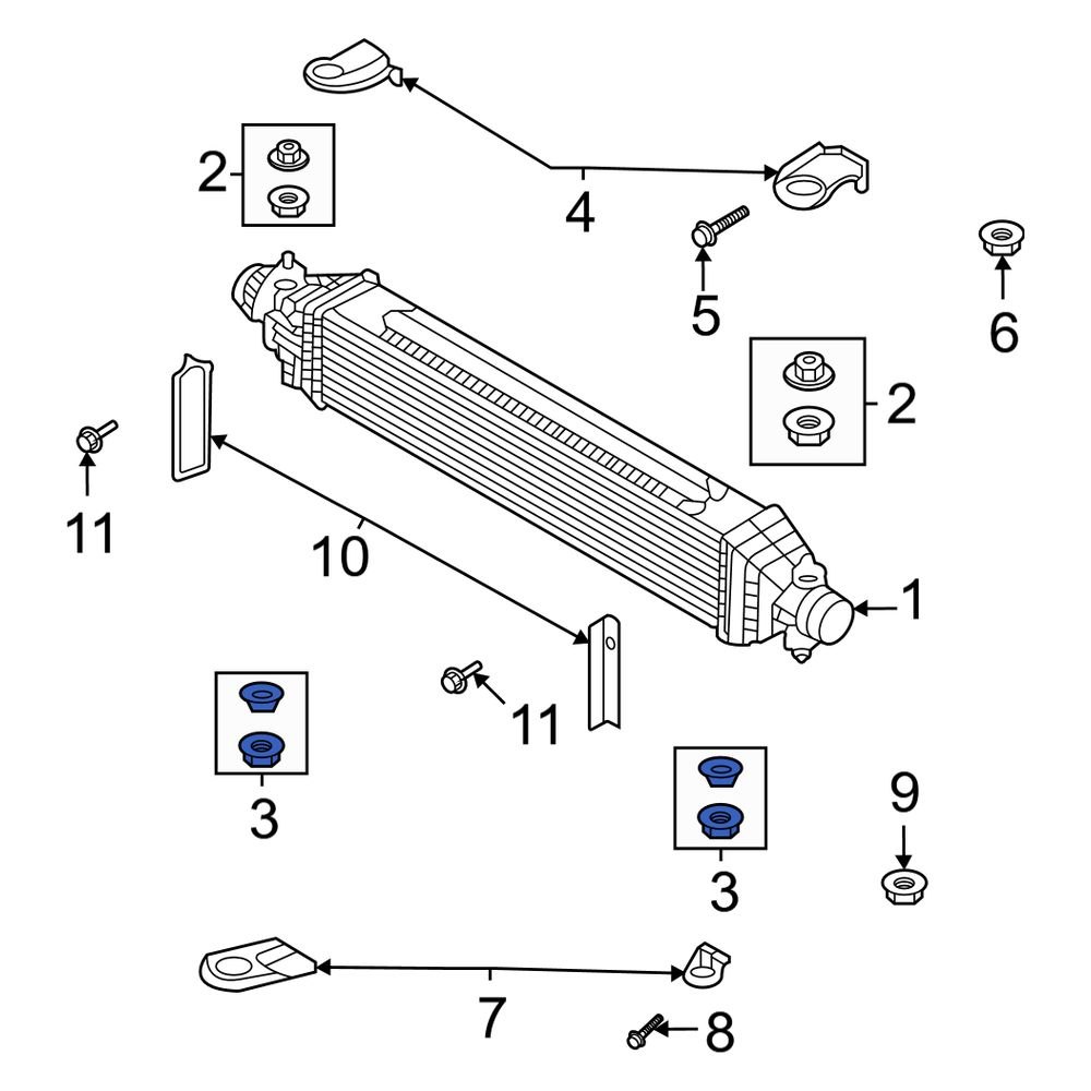 Kia OE 25336C1000 - Intercooler Insulator