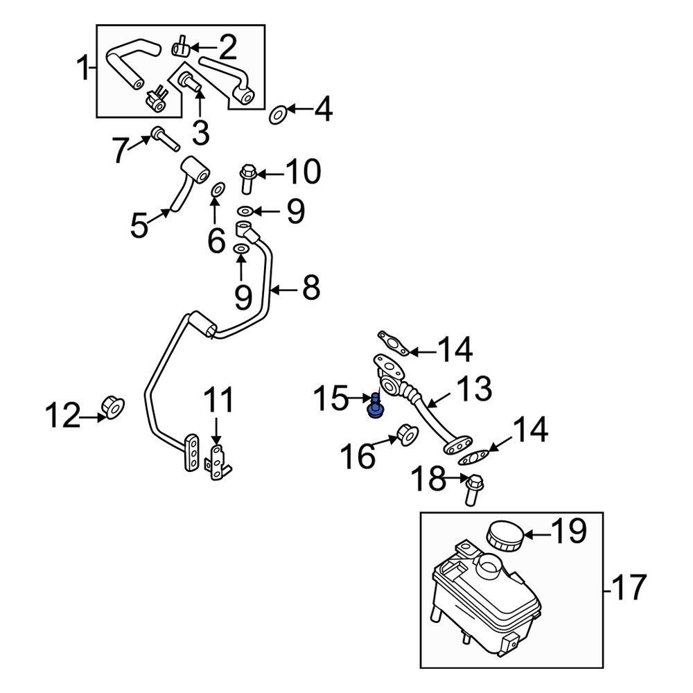 Kia OE 1540710207B - Turbocharger Oil Line Bolt