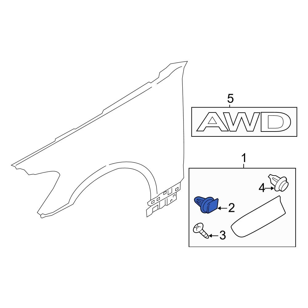 Kia OE 877153K000 - Roof Molding Clip