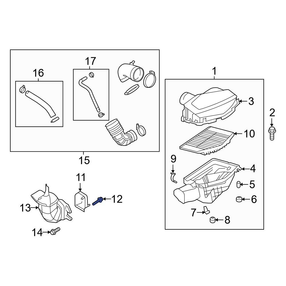 Kia OE 1244206207B - Bumper Cover Screw