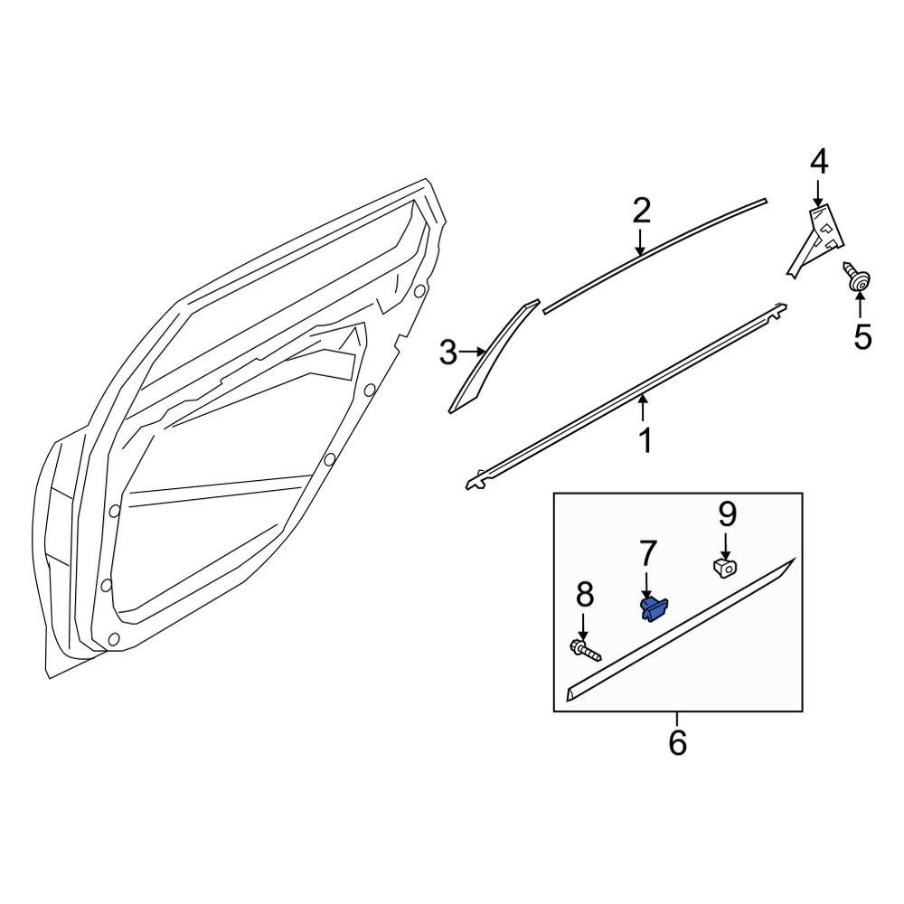 Kia OE 877153K000 - Roof Molding Clip