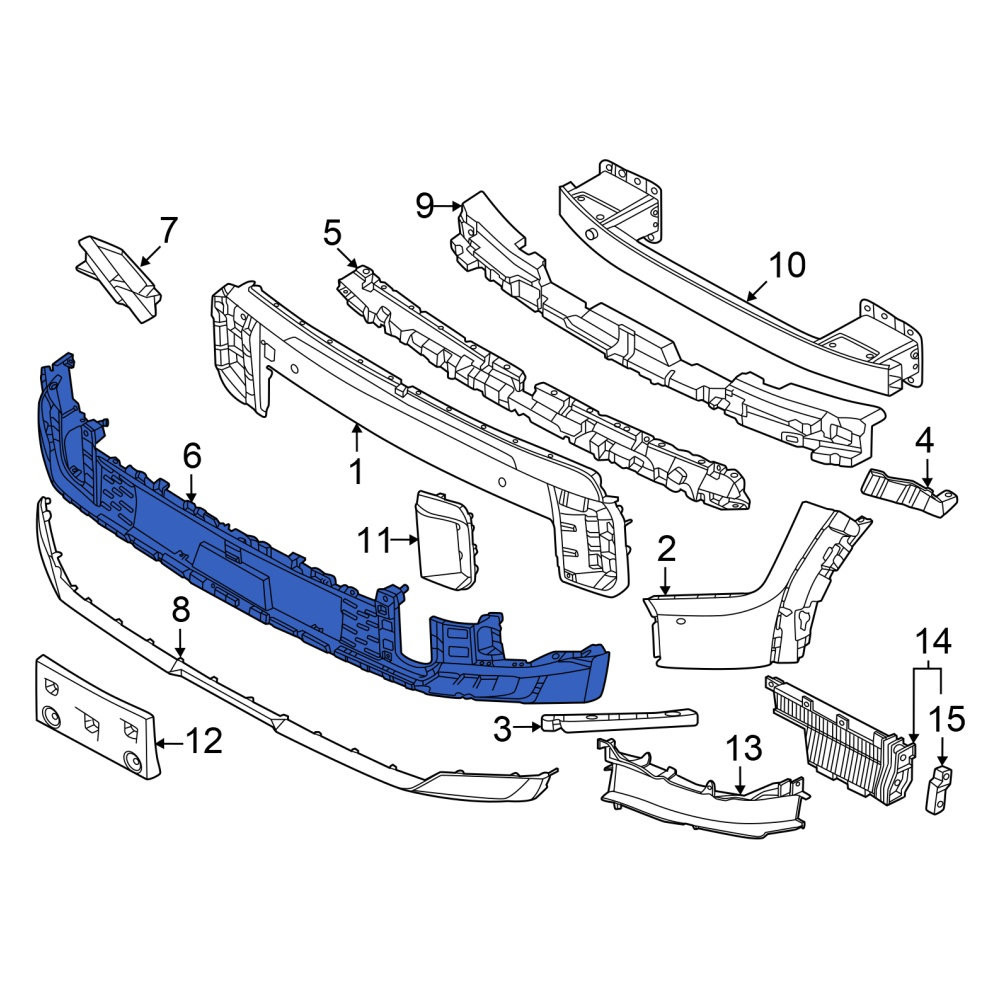 Kia OE 86512DO500AHV - Front Lower Bumper Cover