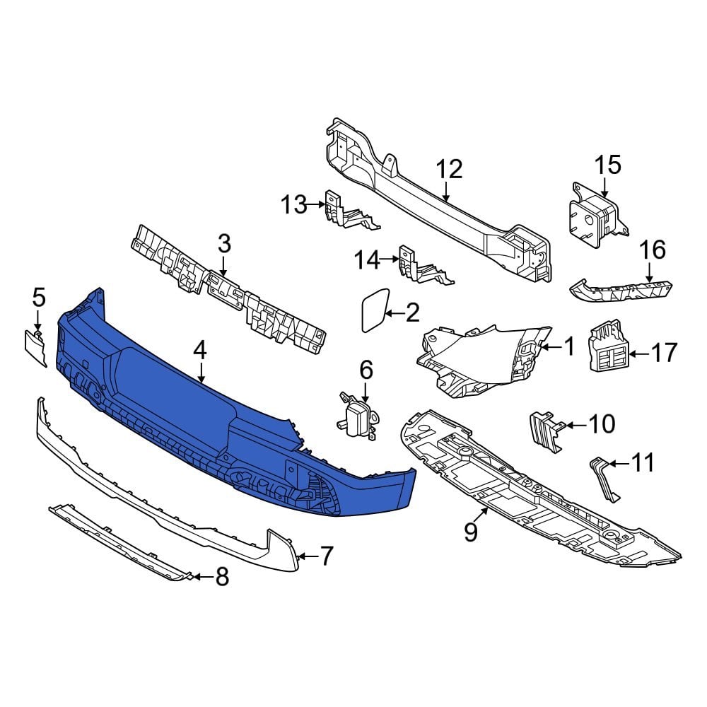Kia OE 86610DO230 - Rear Lower Bumper Cover