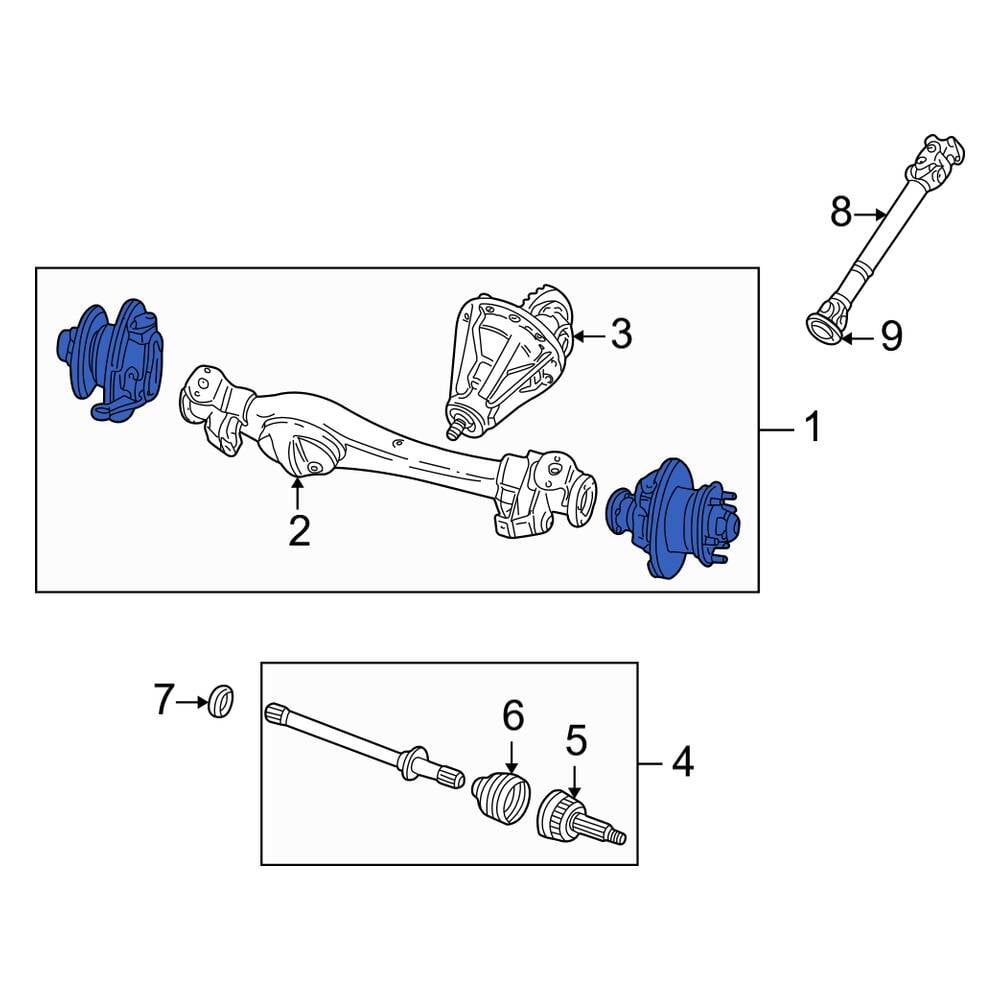 Land Rover OE TDB500290 - Front Left CV Axle Assembly