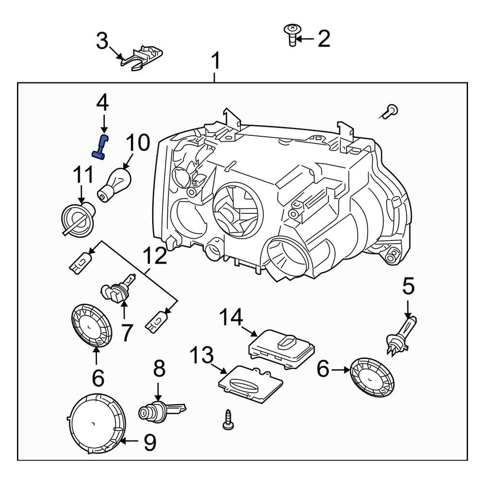 Land Rover OE LR043152 - Front Headlight Housing Vent Tube