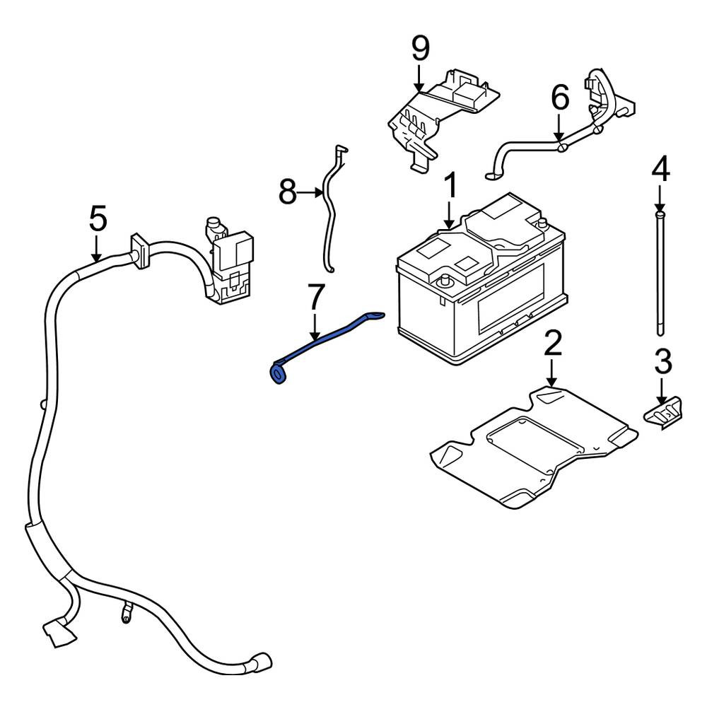 Land Rover OE LR012382 - Battery Ground Strap