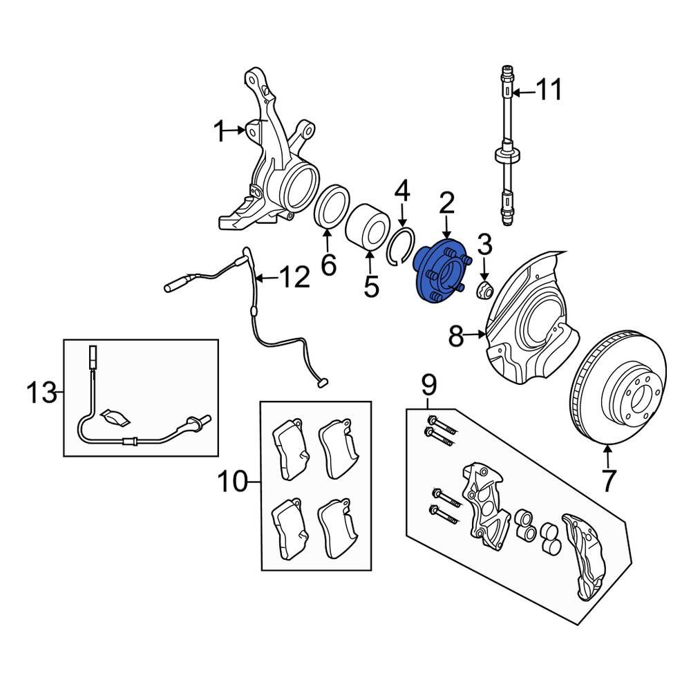 Land Rover OE LR023978 - Front Wheel Hub