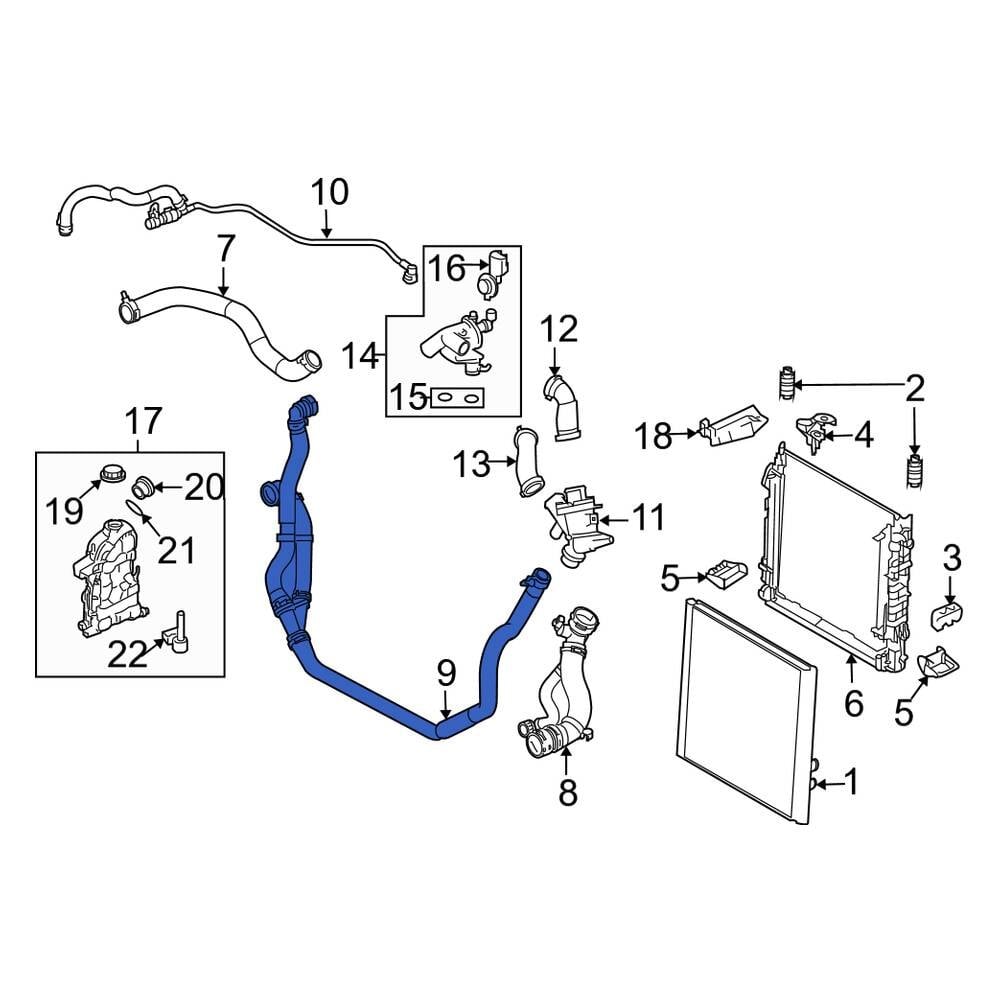 Land Rover OE LR011480 - Engine Coolant Crossover Pipe