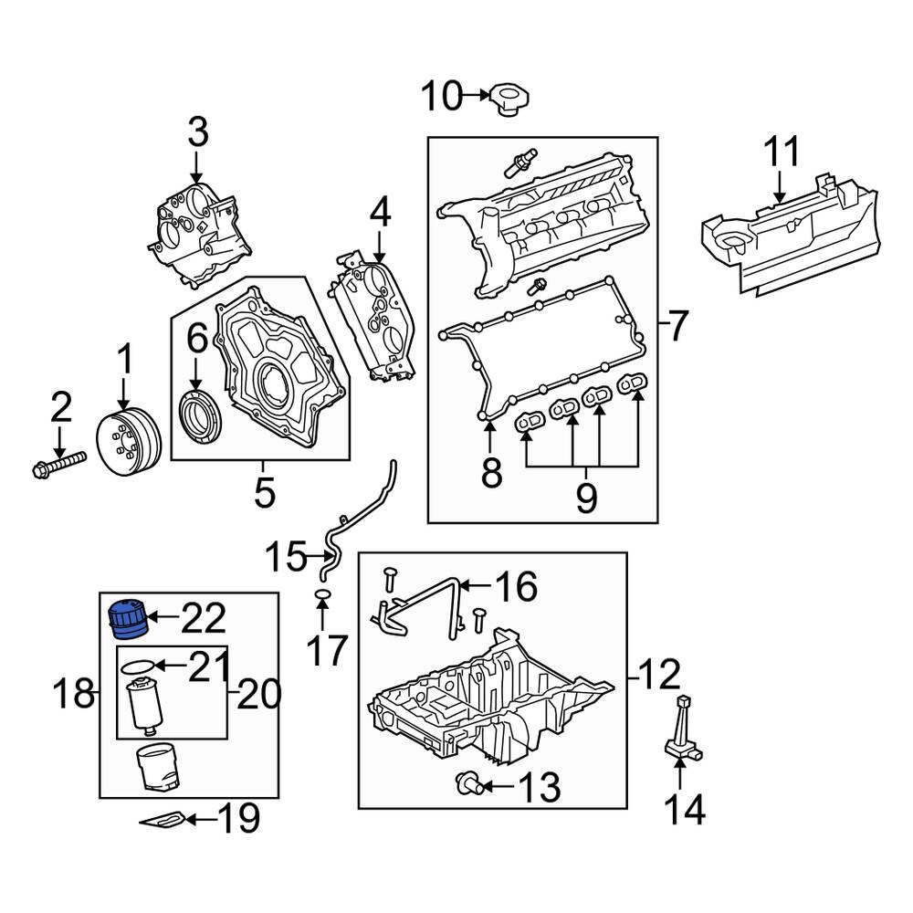Land Rover OE LR019477 - Engine Oil Filter Housing Cover