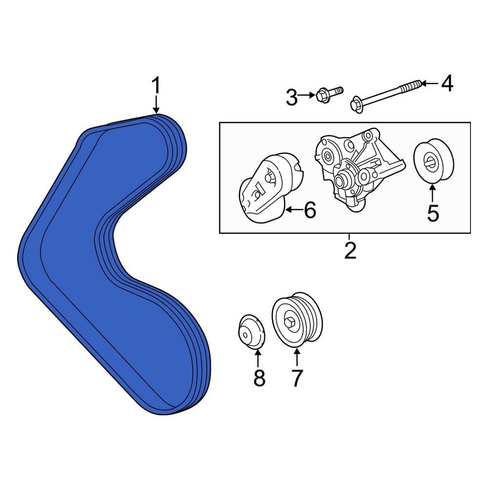 Land Rover OE LR011327 - Accessory Drive Belt