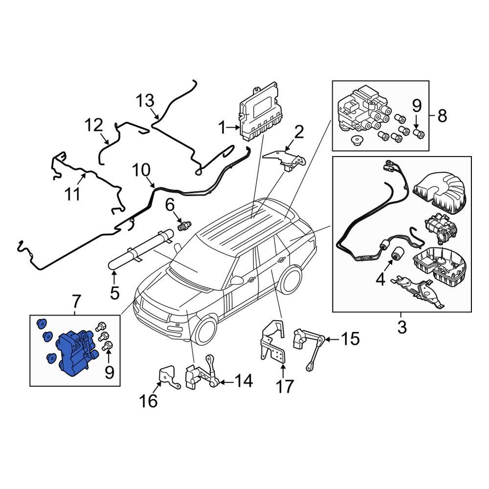 Land Rover OE LR176325 - Front Suspension Self-Leveling Valve