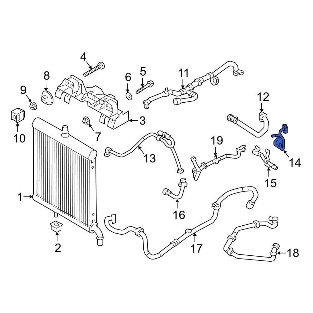 Land Rover OE LR034637 - Upper Radiator Coolant Hose